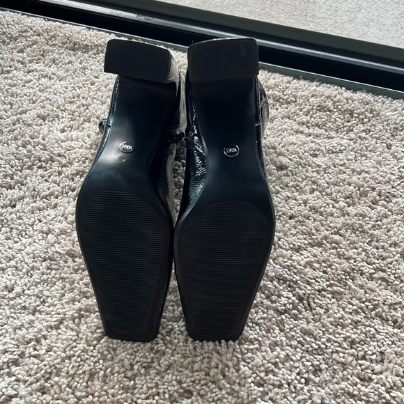 Zara | Shoes | Zara Square Toe Patent Boots 6 2 | Poshmark